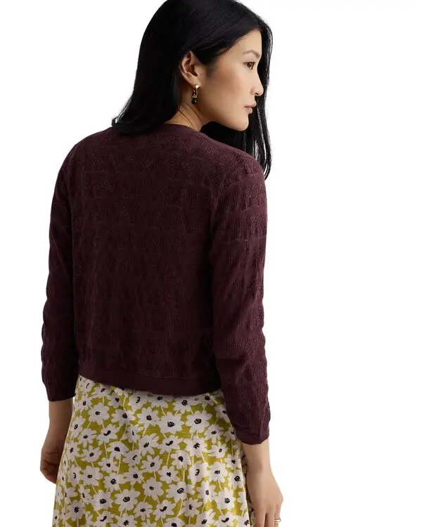 SEASALT CORNWALL Button Detailed Fine Knit Cardigan - Cacao