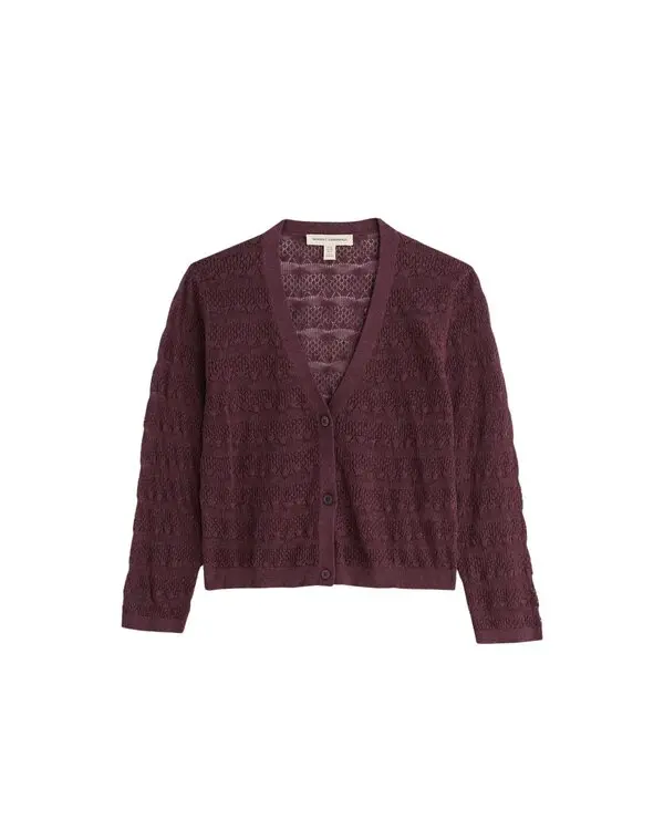 SEASALT CORNWALL Button Detailed Fine Knit Cardigan - Cacao
