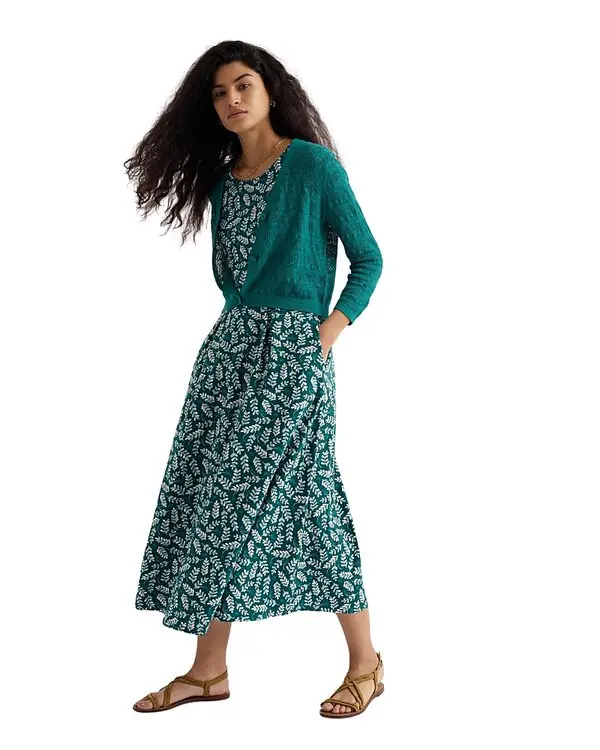 SEASALT CORNWALL Button Detailed Fine Knit Cardigan - Deep Dive