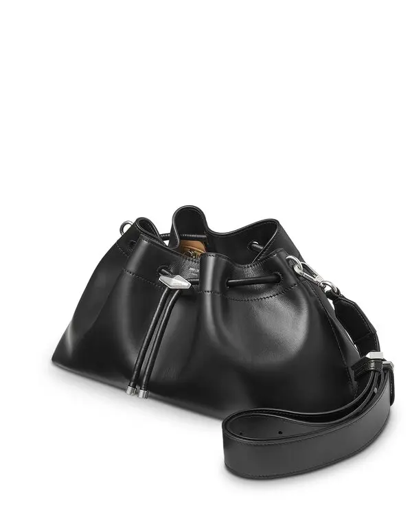 JIMMY CHOO Leather Cinch Bag With Brass Trim