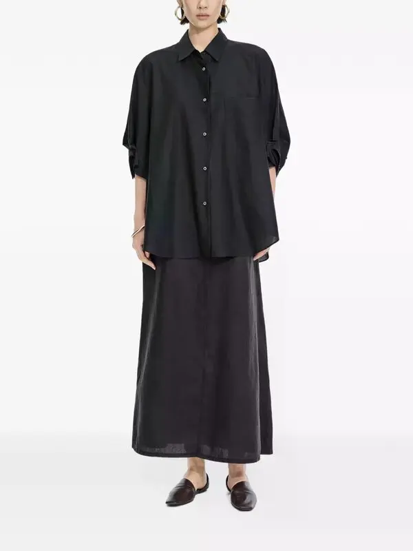 JNBY A-line Skirt With Rear Slit - Black