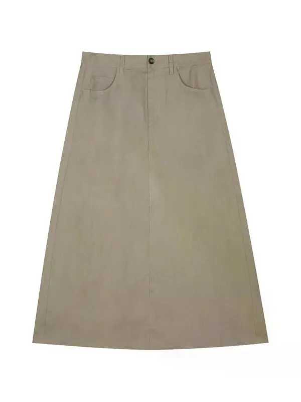 JNBY Ramie Midi Skirt - Neutrals