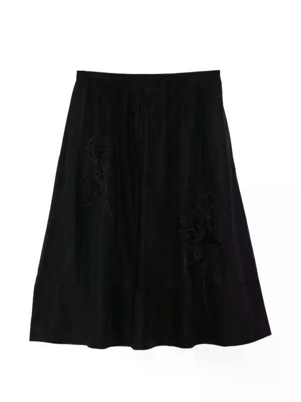 LESS Floral Embroidered Skirt