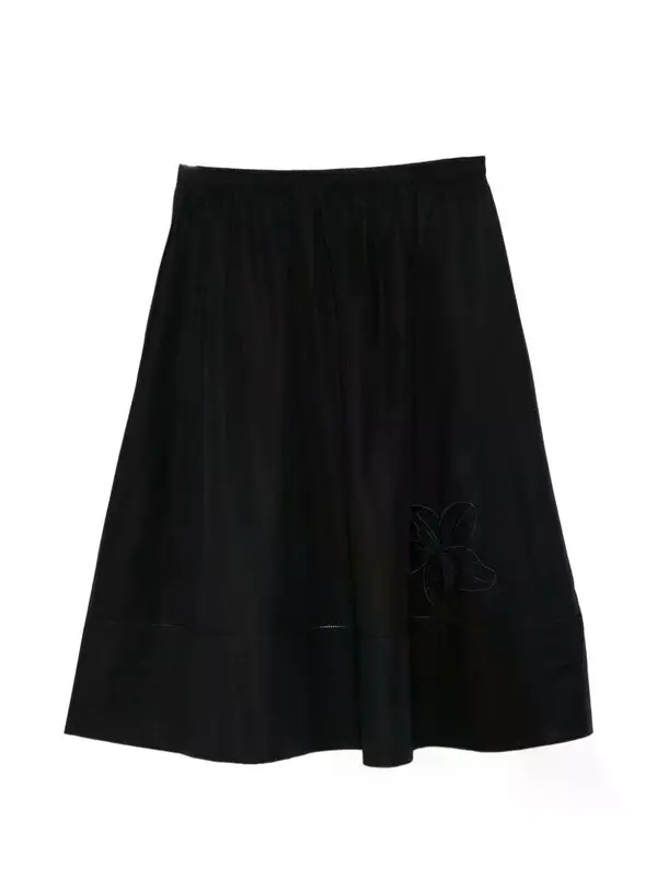 LESS Floral Embroidered Skirt
