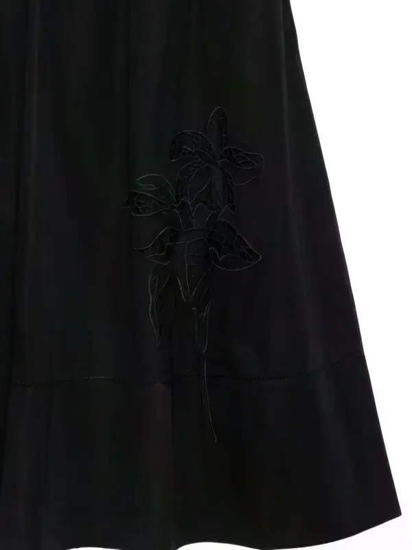 LESS Floral Embroidered Skirt