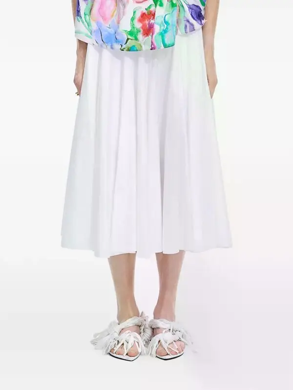 JNBY Draped Flared Skirt - White