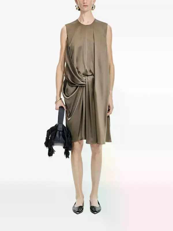 JNBY Matte Finish Twisted Dress - Brown
