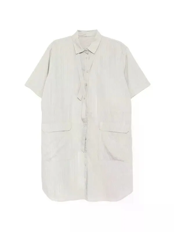 JNBY Crinkled Pinstripe Shirt Dress - Grey