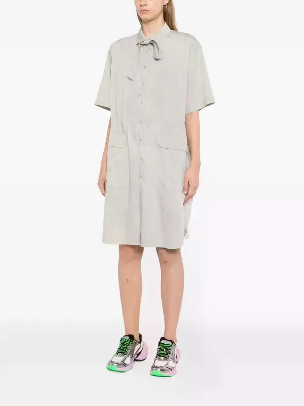 JNBY Crinkled Pinstripe Shirt Dress