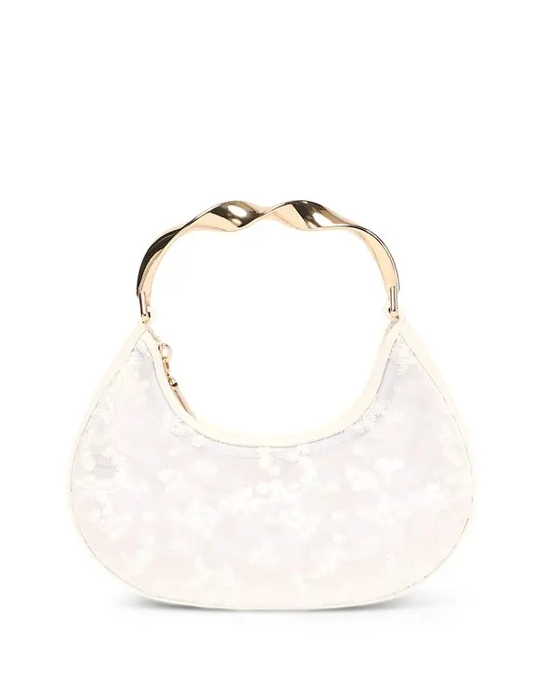 Simkhai Nixi Floral Embroidered Mesh Handbag - Ivory