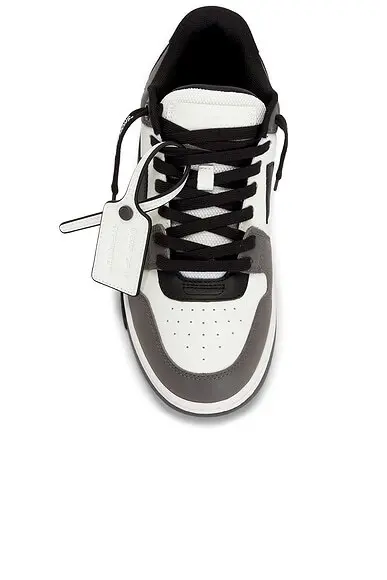 Off-White Out Of Office Calf Leather Sneaker - Dark Grey