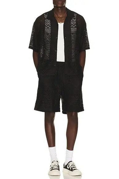 HONOR THE GIFT Pointelle Crochet Drawcord Short