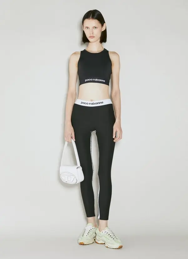 Rabanne Logo Cropped Tank Top