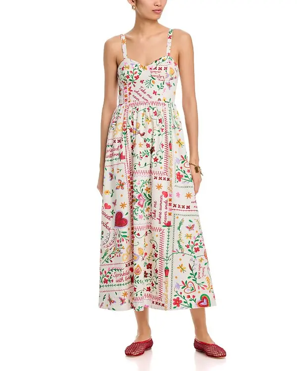 Moon River Printed Midi Dress