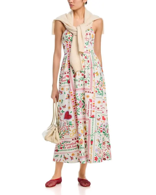 Moon River Printed Midi Dress