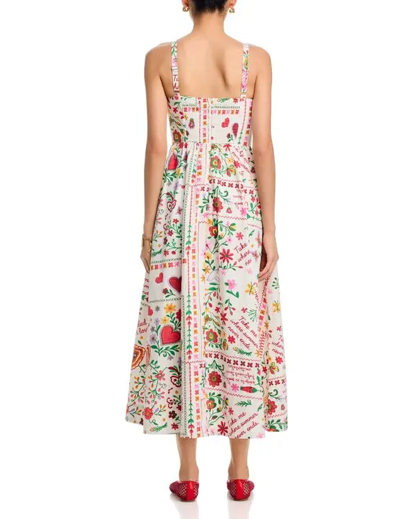 Moon River Printed Midi Dress