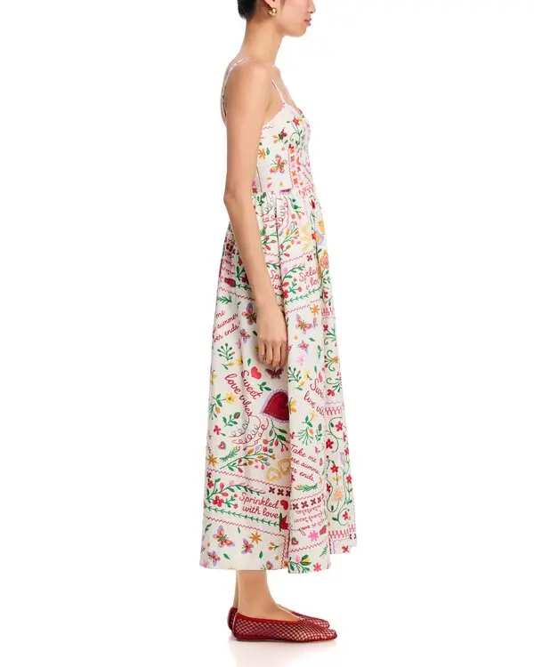 Moon River Printed Midi Dress