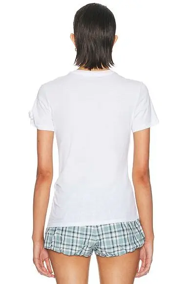 Helmut Lang Knot Detail Baby Tee - White