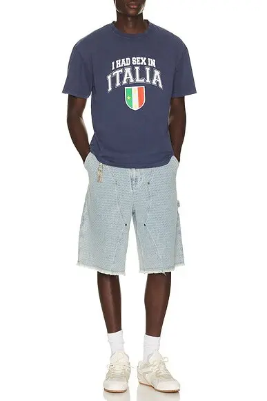 CARNE BOLLENTE Ciao Bella Tee - Navy
