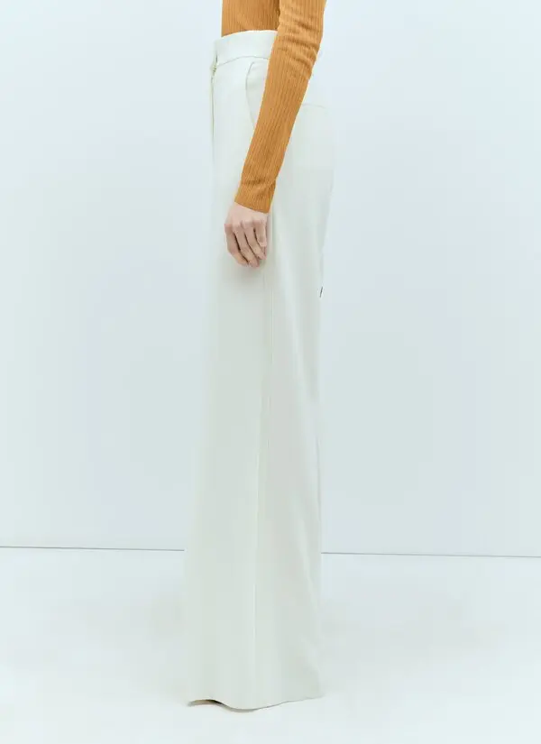 Max Mara Cady Tuxedo Trousers - White