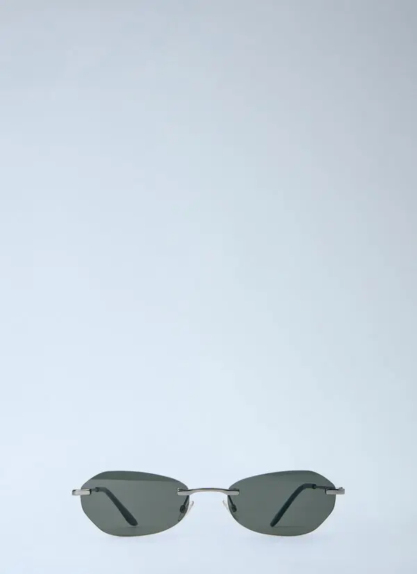 Our Legacy Adorable Oval Rimless Sunglasses - Black
