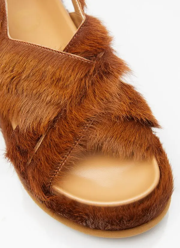 Dries Van Noten Ponyhair Sandals