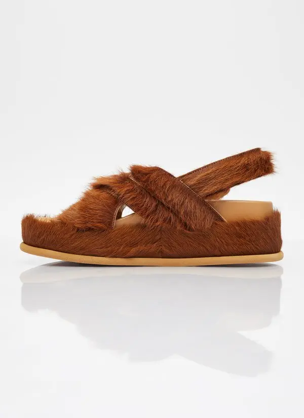 Dries Van Noten Ponyhair Sandals