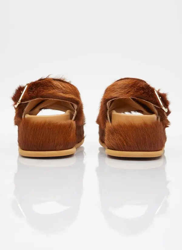 Dries Van Noten Ponyhair Sandals