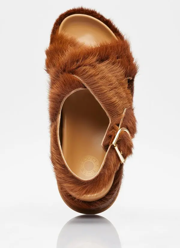 Dries Van Noten Ponyhair Sandals