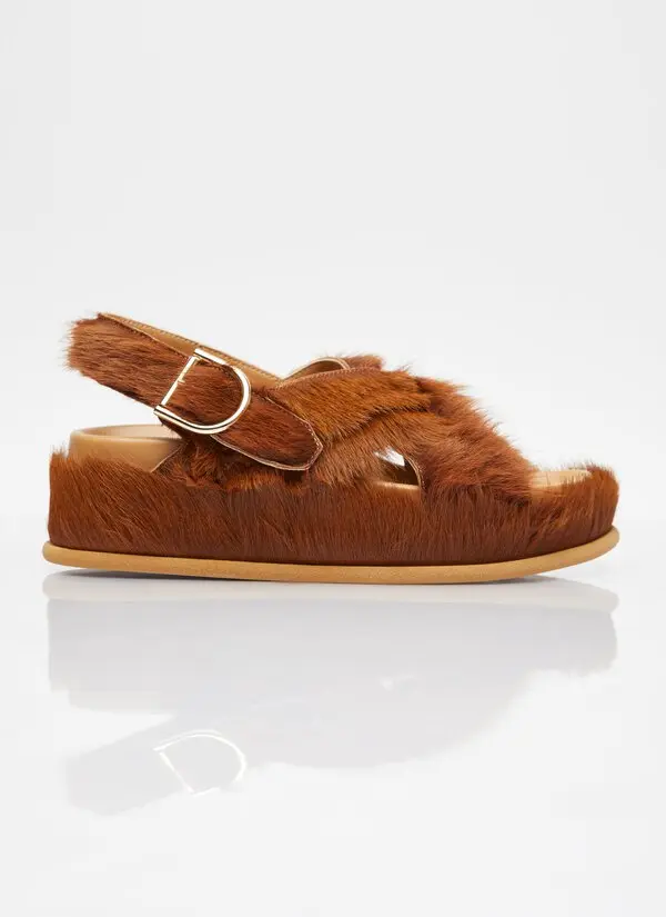 Dries Van Noten Ponyhair Sandals