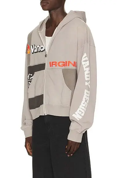 VANDYTHEPINK Paneled Zip-up Hoodie