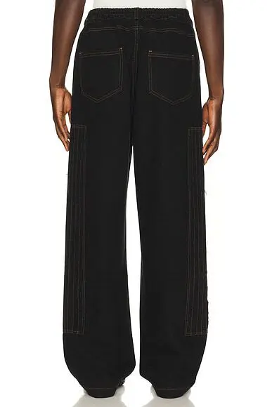 PAS UNE MARQUE Distressed Patch Carpenter Pants