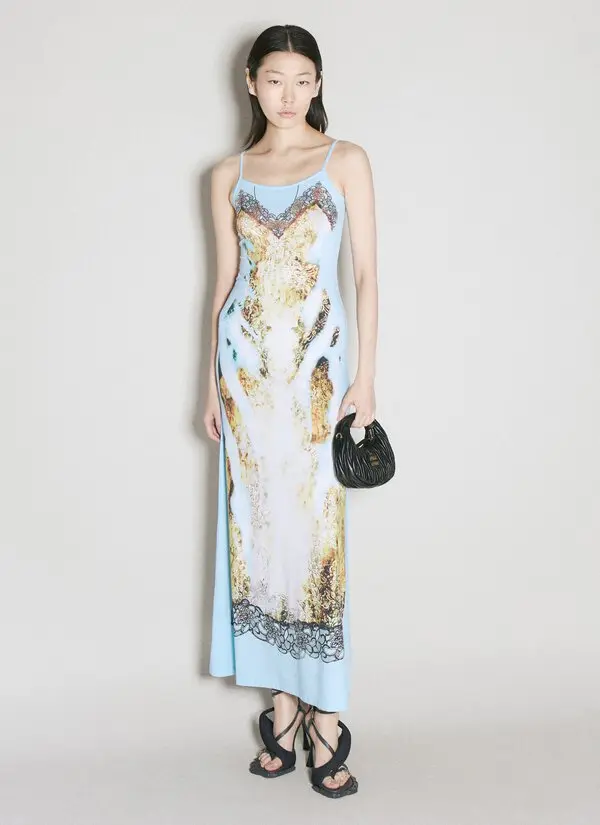 Y/project Lace Print Maxi Dress