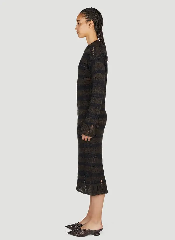 Acne Studios Ladder Knit Midi Dress