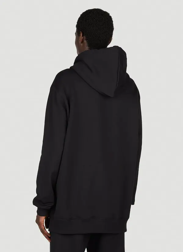 LANVIN Hooded Sweatshirt With Logo Motif - Black