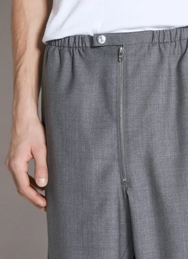 Prada Wool Pants With Exposed Zip-fly Fastening