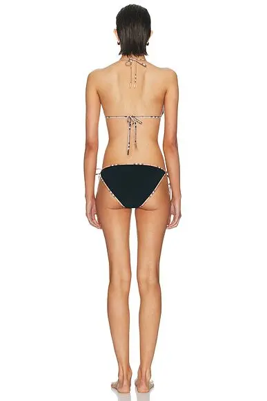 Burberry Tie Bikini Set - Black