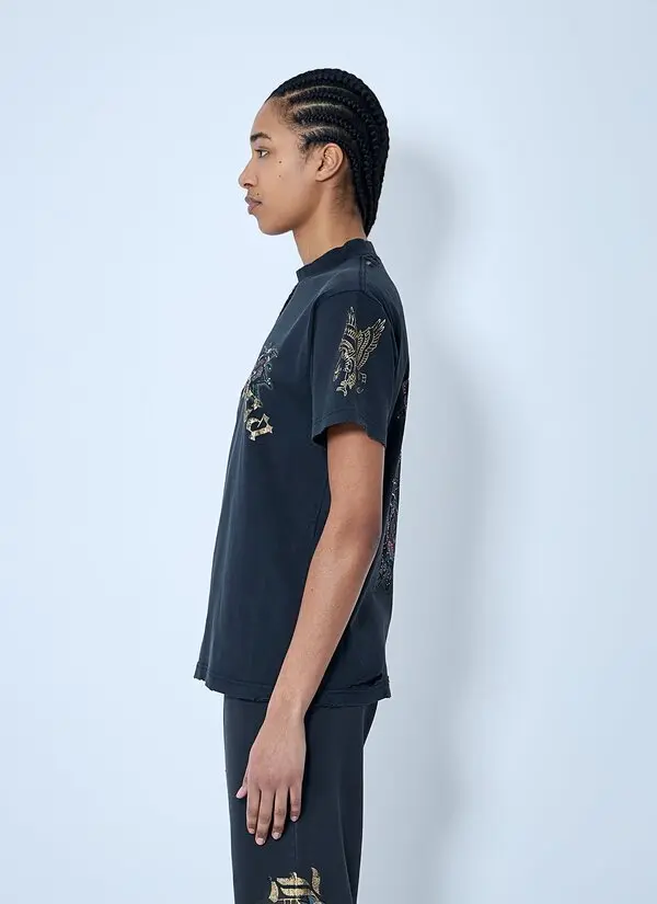 Balenciaga Cotton T-shirt With Tattoo Motif