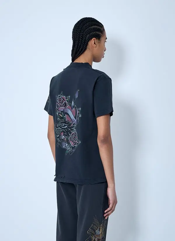 Balenciaga Cotton T-shirt With Tattoo Motif