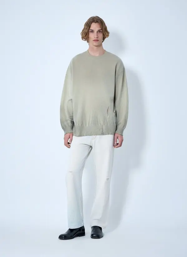 Our Legacy Distressed Fine Knit Crewneck Sweater - Multicolor