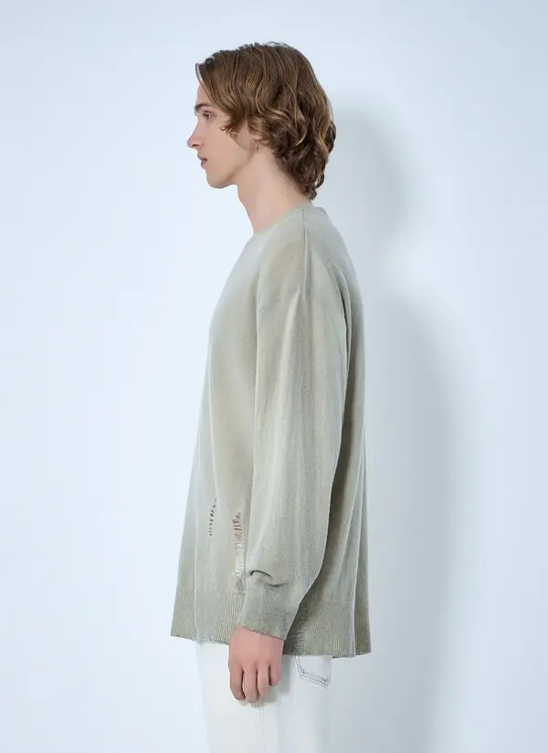 Our Legacy Distressed Fine Knit Crewneck Sweater - Multicolor