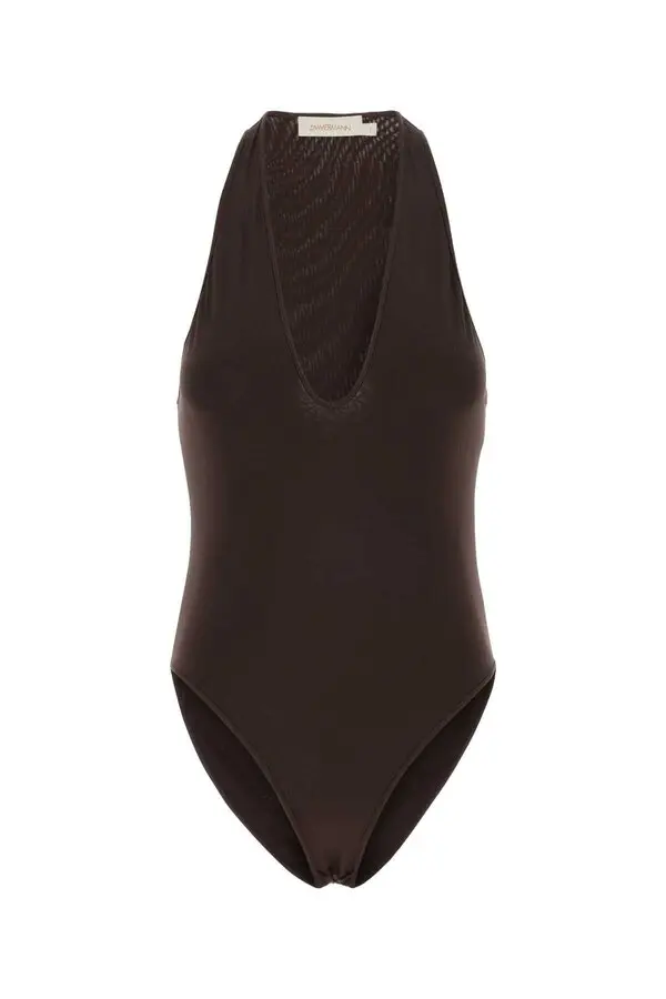 Zimmermann Stretch Viscose Bodysuit - Brown