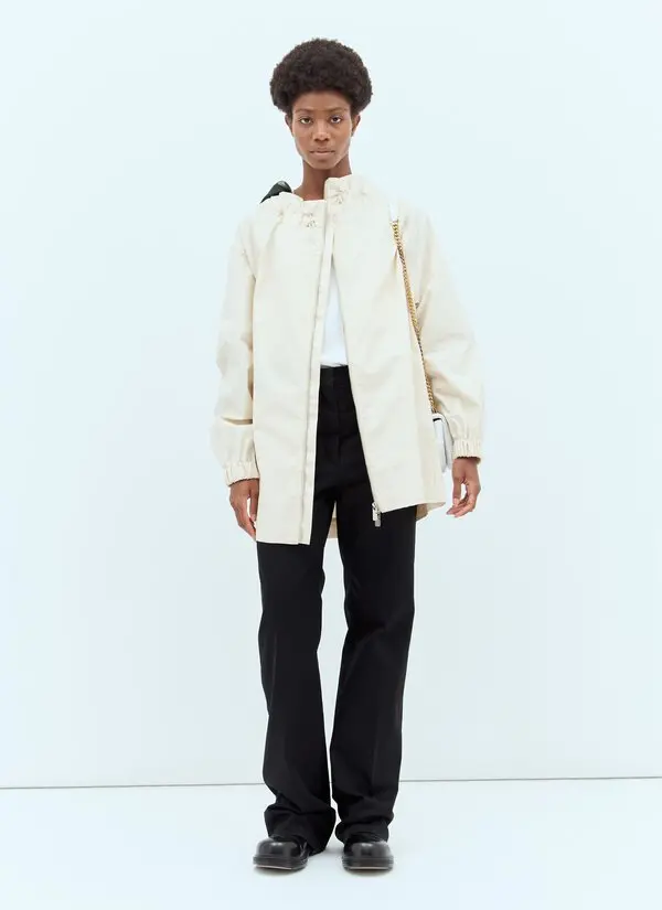 Burberry Check Hood Gabardine Parka