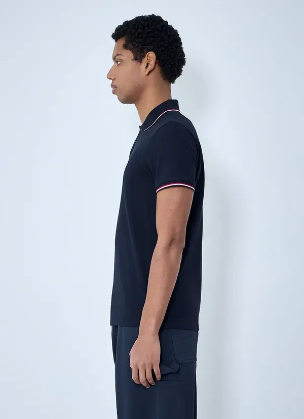 Moncler Logo Patch Polo Shirt - Blue