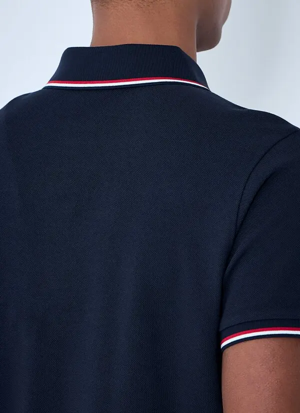 Moncler Logo Patch Polo Shirt - Blue