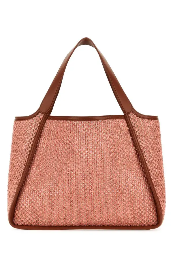 Stella McCartney Raffia Logo Shopping Bag