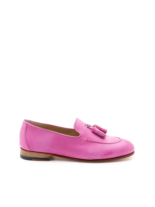 Lukure Aimee Tassel Loafer - Fuchsia