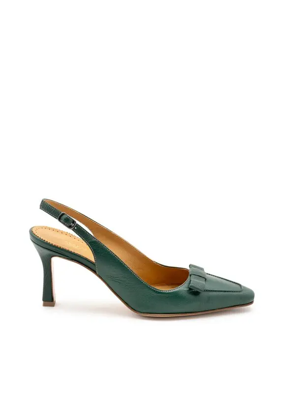 Lukure Emma Slingback Pumps - Dark Green