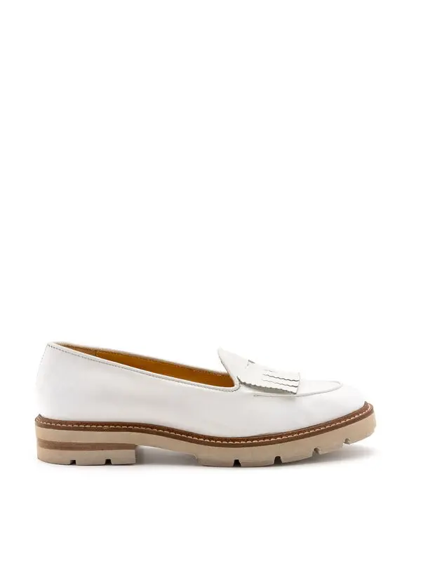Lukure Roberta Tasseled Loafer - White