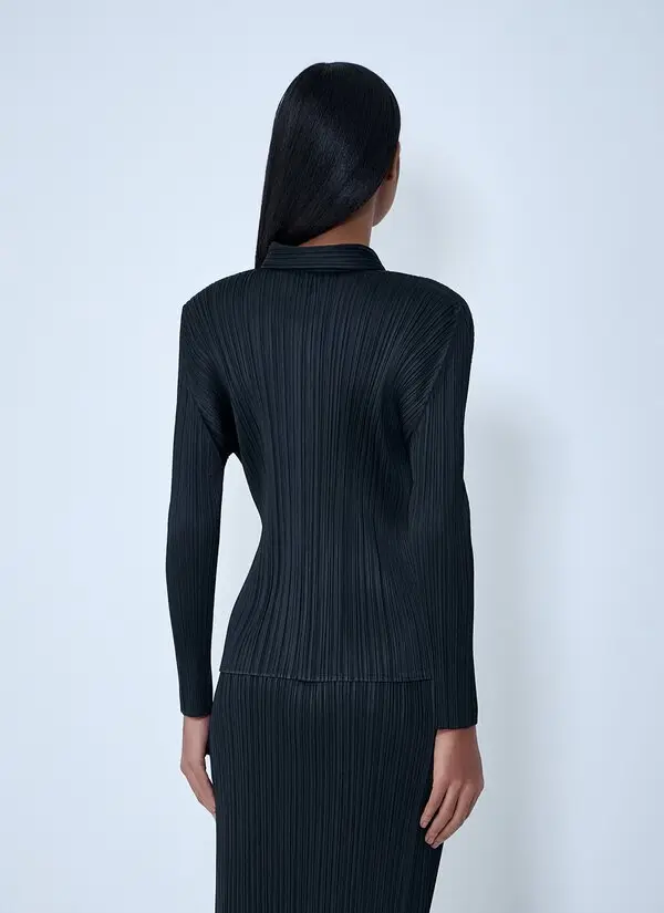 Issey Miyake Pleated Button-down Shirt - Black